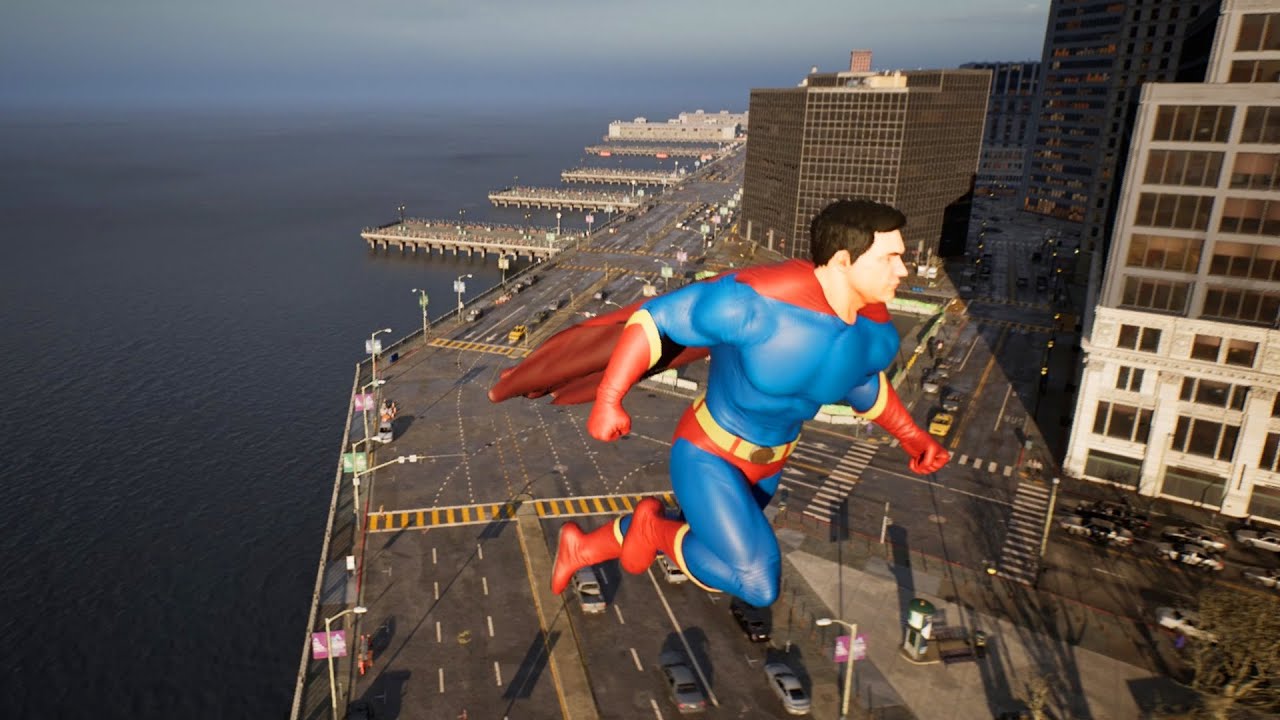 Superman Flying Game in Unreal Engine 5 — Superman Mod — The Matrix ...