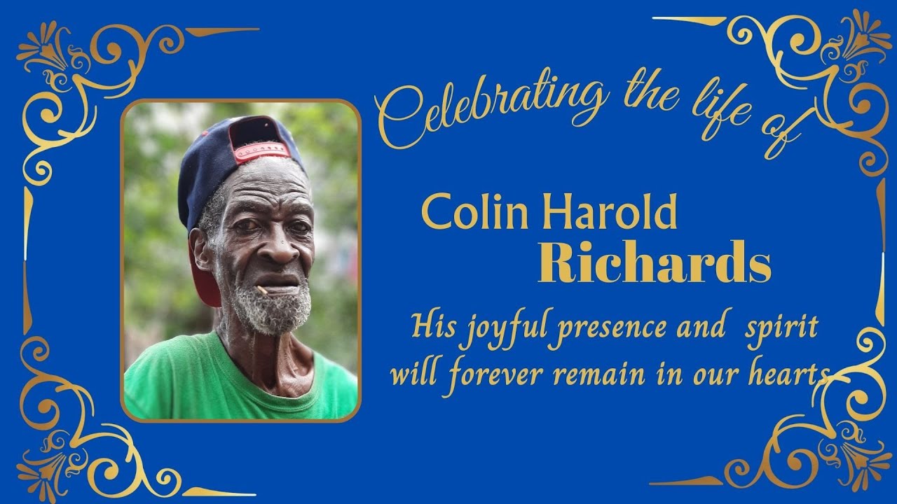 Celebrating the life of Colin Harold Richards - YouTube