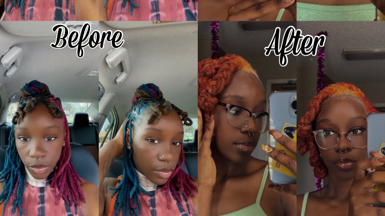 From Sunrise 💙💖To Sunset 🌅 How to dye & bleach your locs w/ Sinia🤩 ...