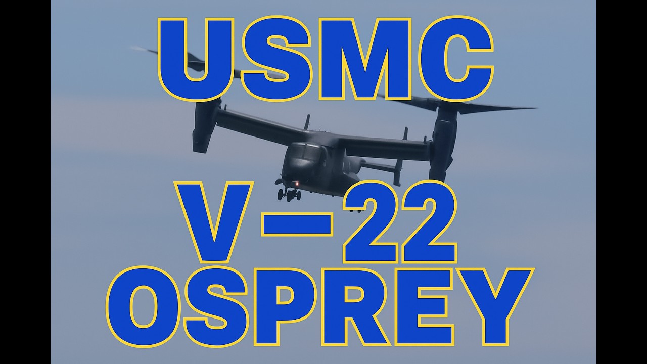 V-22 Osprey Hovering Like a UFO! | US Marines Demo over Miami Beach ...