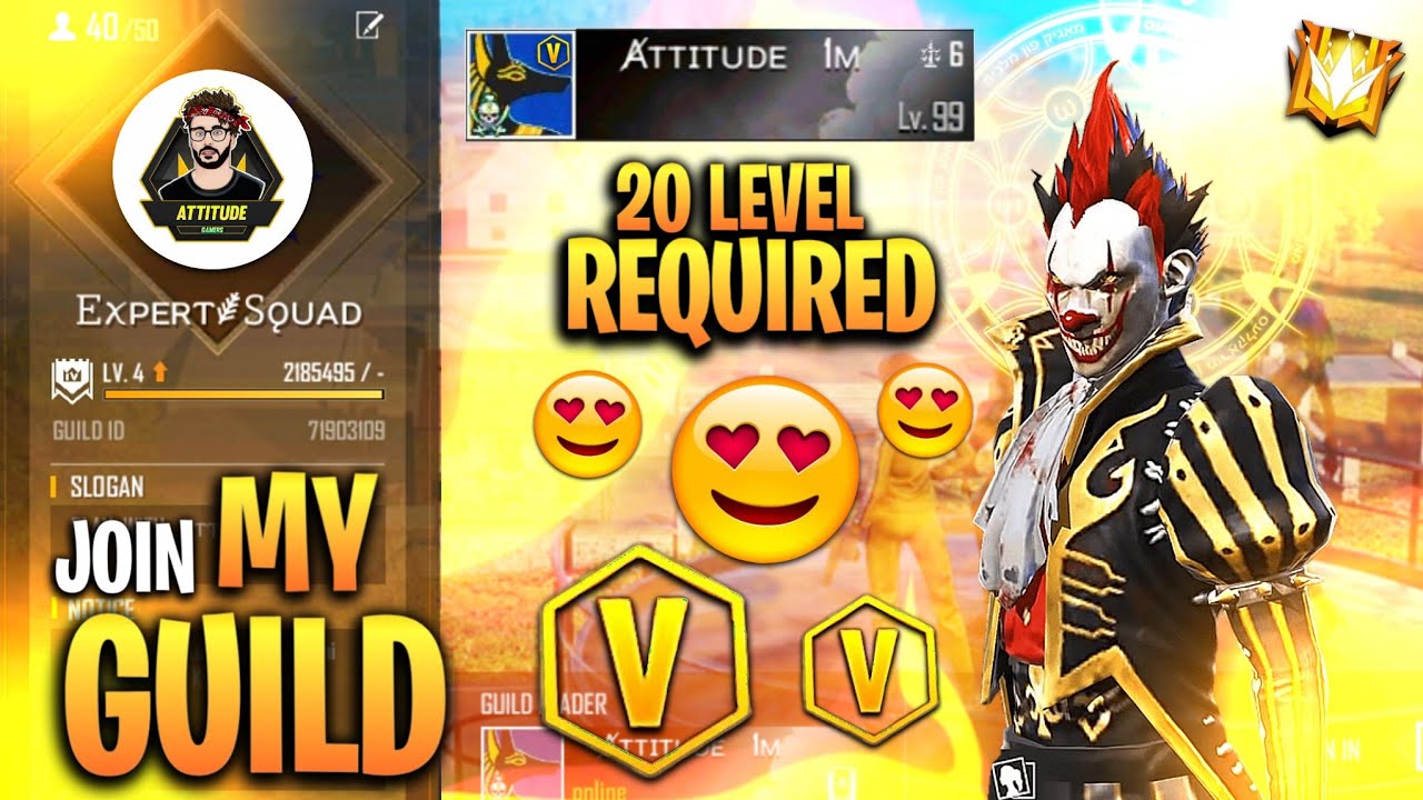 Join Best Guild of Attitude Gamers Like Ng - Esports 😱 || How to Join ...
