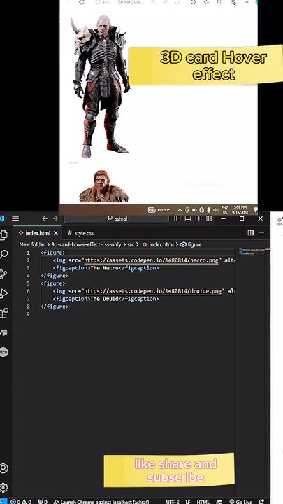 Transform Your Web Design: Stunning 3D Card Hover Effect in HTML & CSS ...