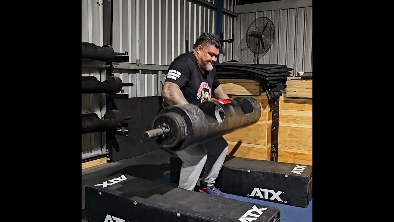 83kg block press to 95kg log Viper press - YouTube