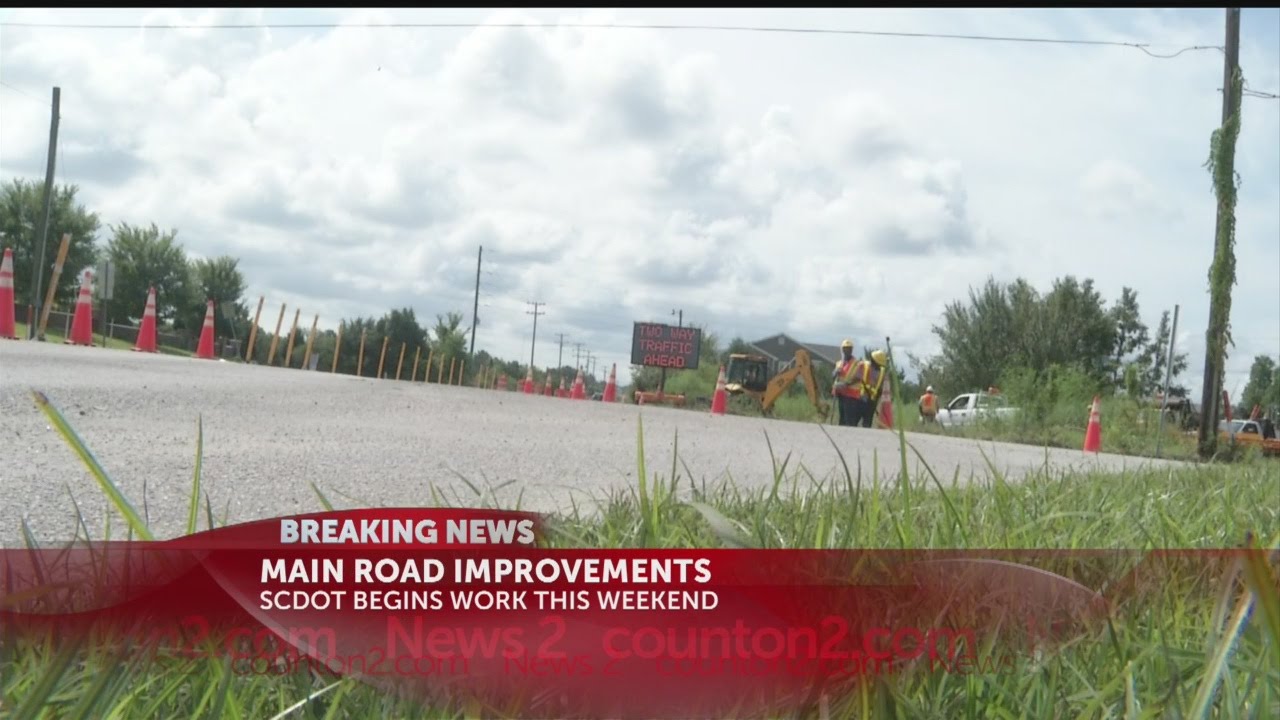 SCDOT to work on Main Road drainage improvements this weekend - YouTube