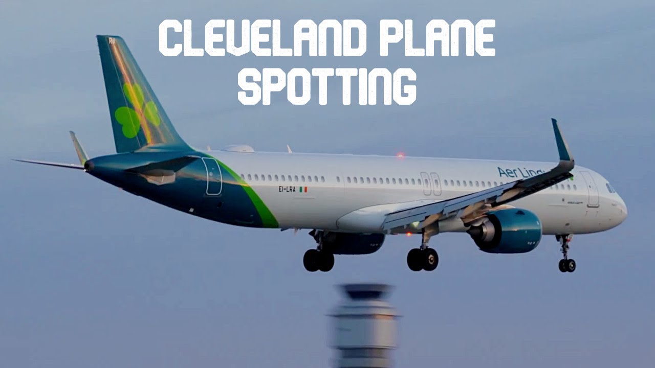 20 Minutes of Windy Monday Plane Spotting at Cleveland Hopkins ...