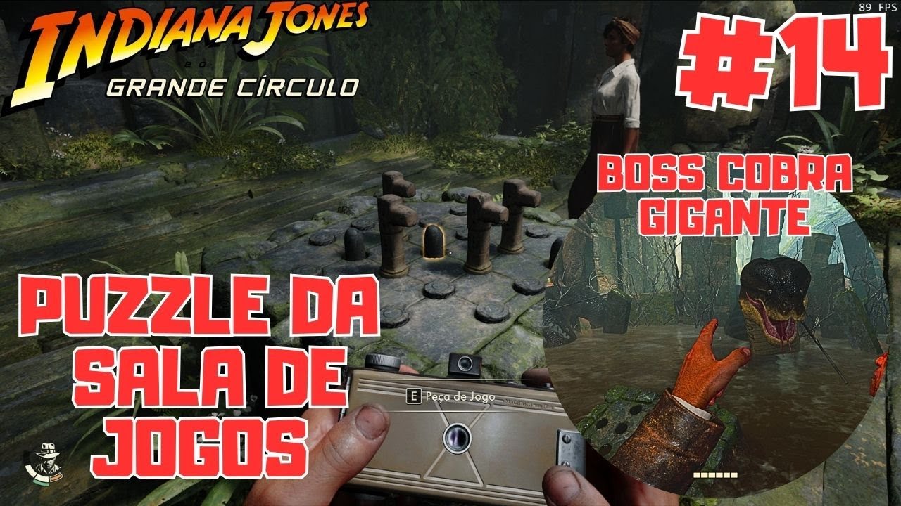 Indiana Jones o Grande Circulo - Puzzle da sala de jogos e o Boss Cobra ...