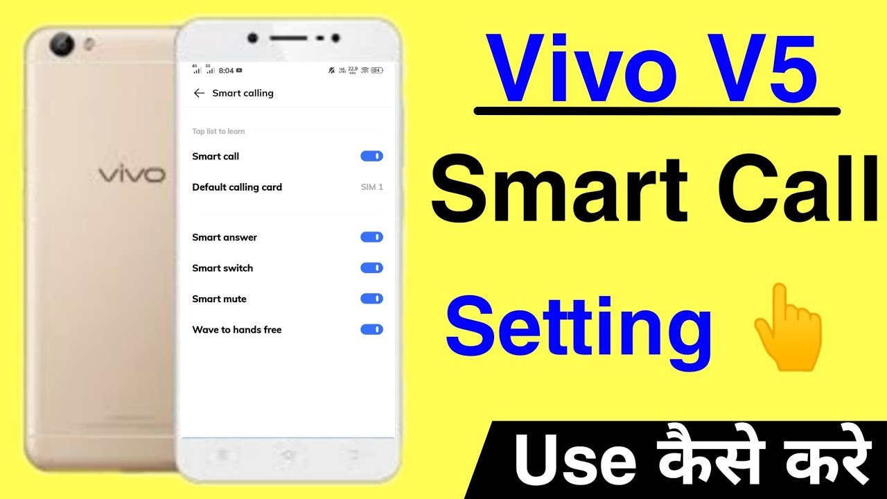 How To Smart Call Setting On Vivo V5 || Vivo V5 Smart Call Setting ...