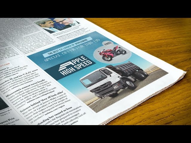 Creative Newspaper Ads Ideas Newspaper Design Template Vector.