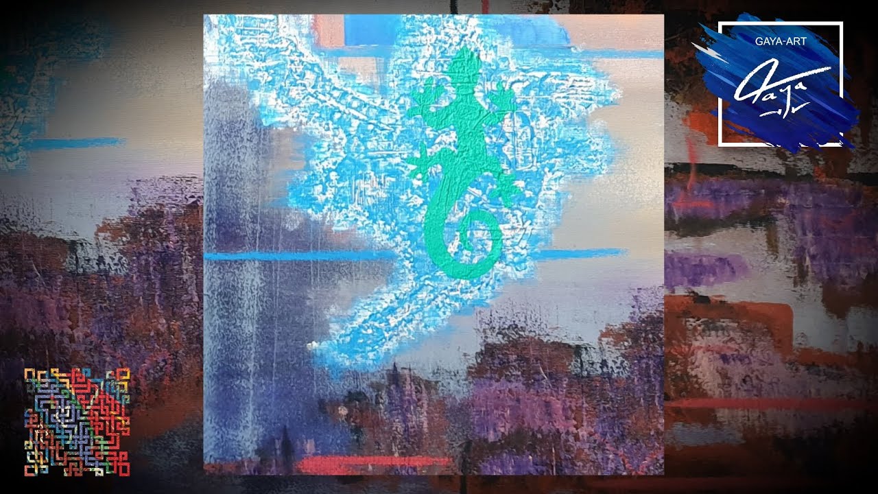 Abstract painting details/close up/ full size view/ work of art/ thick ...