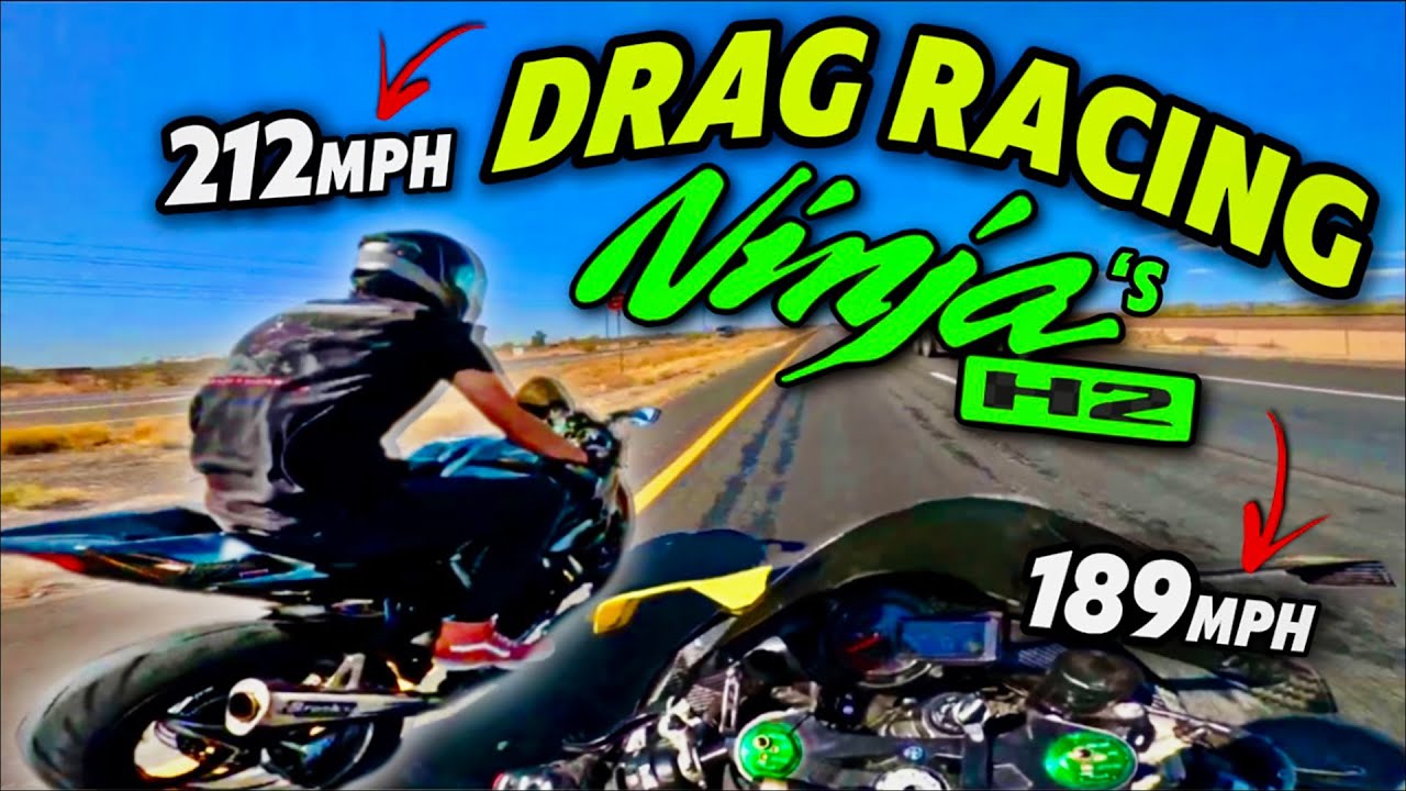 Dual Ninja H2 DRAG Challenge w @Gixxerbrah - YouTube