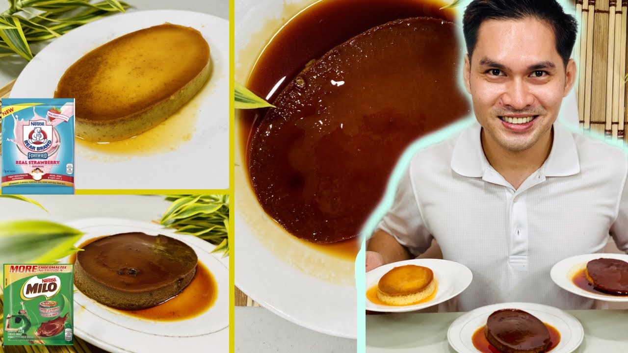 3-FLAVOR LECHE FLAN | STRAWBERRY LECHE FLAN | MILO LECHE FLAN | LECHE ...