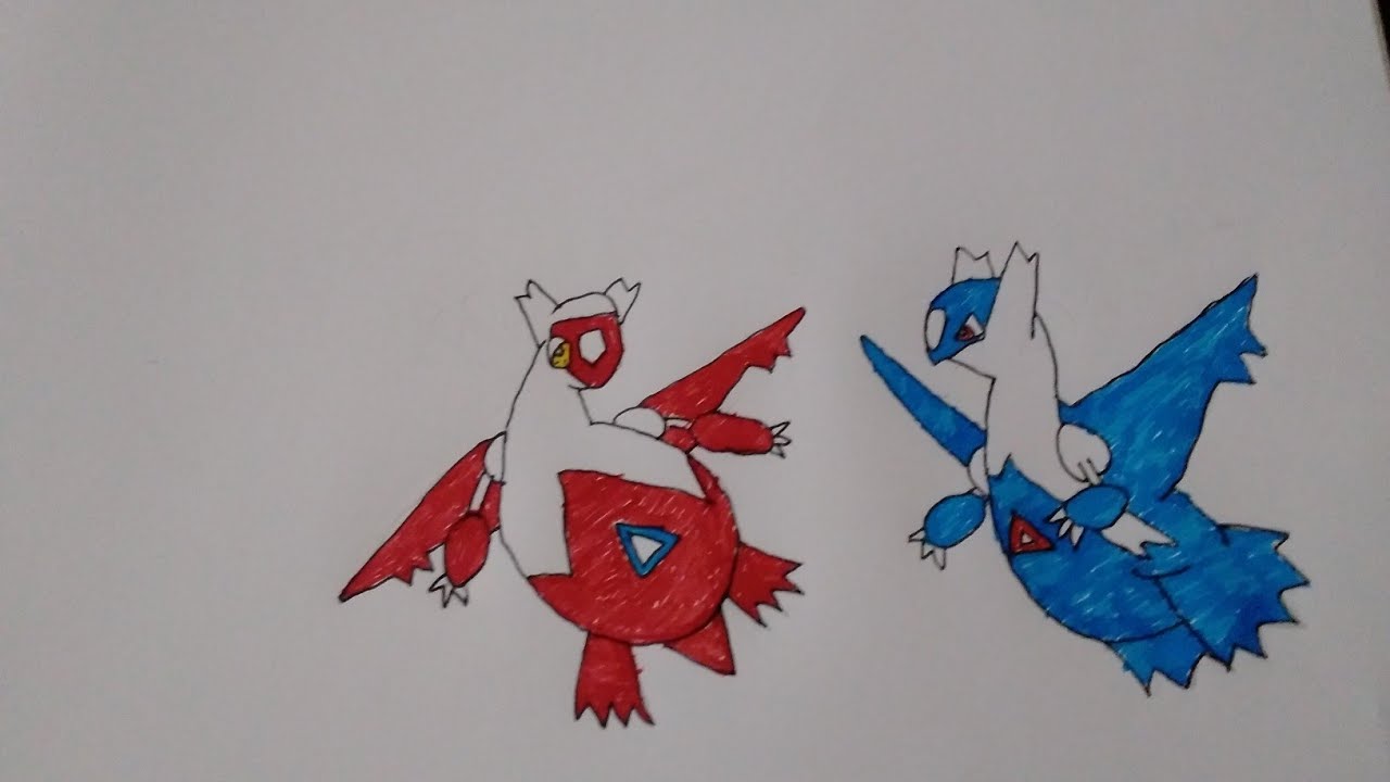 How to draw latias and latios from pokemon(@bebo and aiger) - YouTube