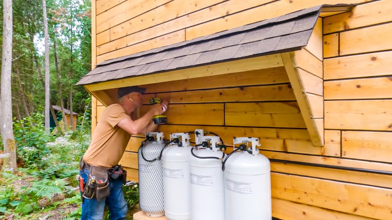 Doubling and Enclosing Cabin's Propane w/ an Alaskan Mill. ep152 - YouTube