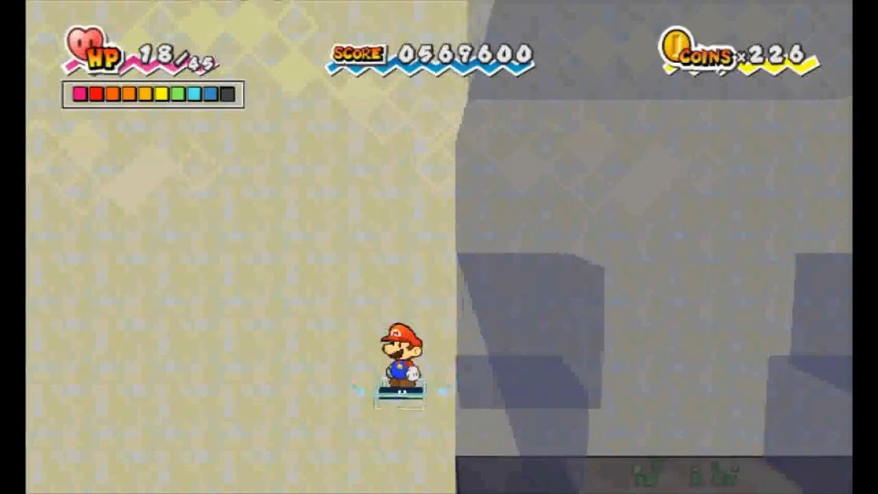 Super Paper Mario Flipside 1st floor outskirt OOB clip (patched in ...