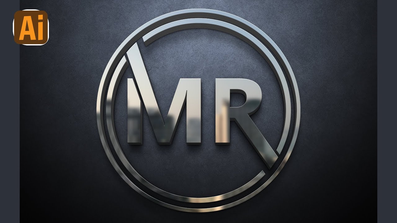 Modern Logo design illustrator - M R Logo design tutorial | Adobe ...