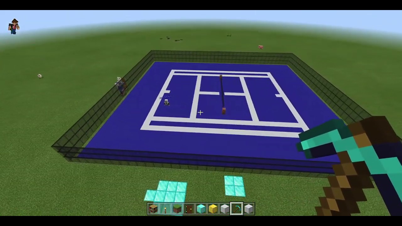 Playing Tennis In MINECRAFT. - YouTube