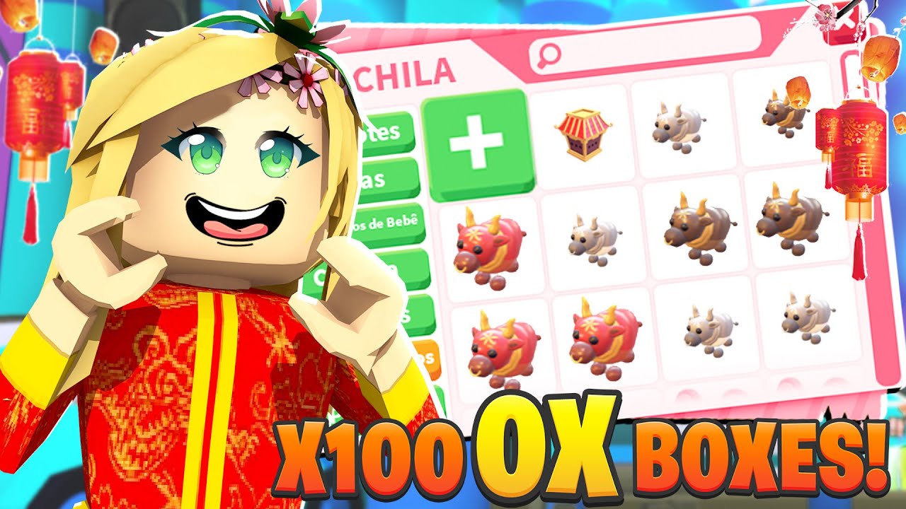 OPENING 100 OX BOXES! Adopt Me Roblox New Lunar New Year Update - YouTube