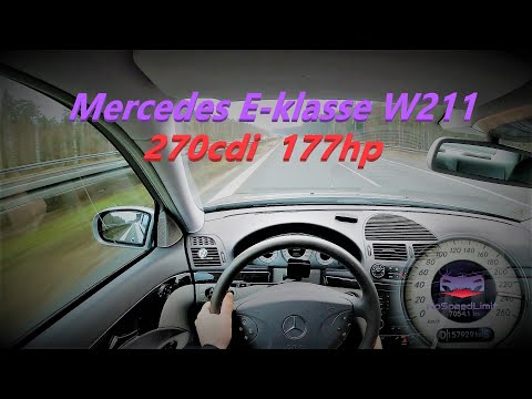Mercedes-Benz E-class (W211) E 270 CDI Test Drive on Autobahn