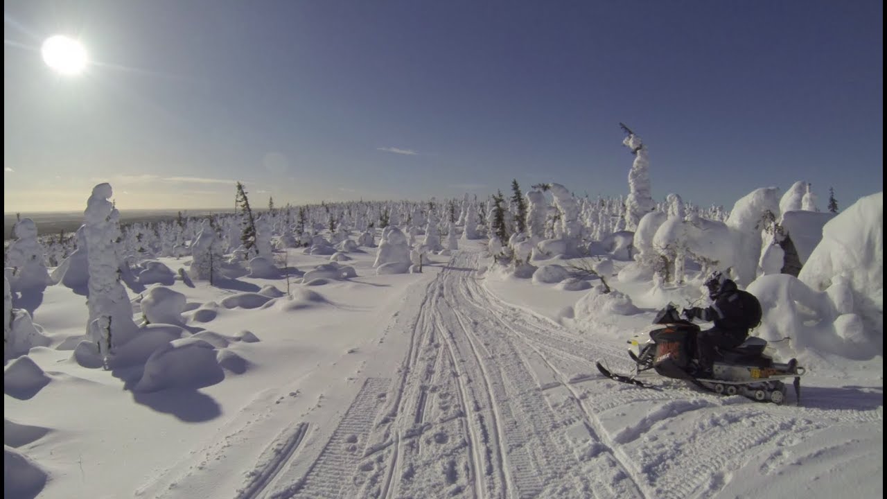 Snowmobiling Northern Finland - YouTube
