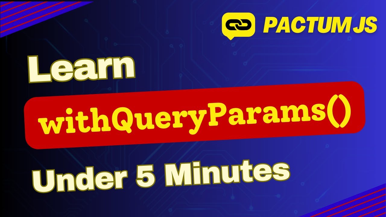 withQueryParams Method In PactumJS - YouTube