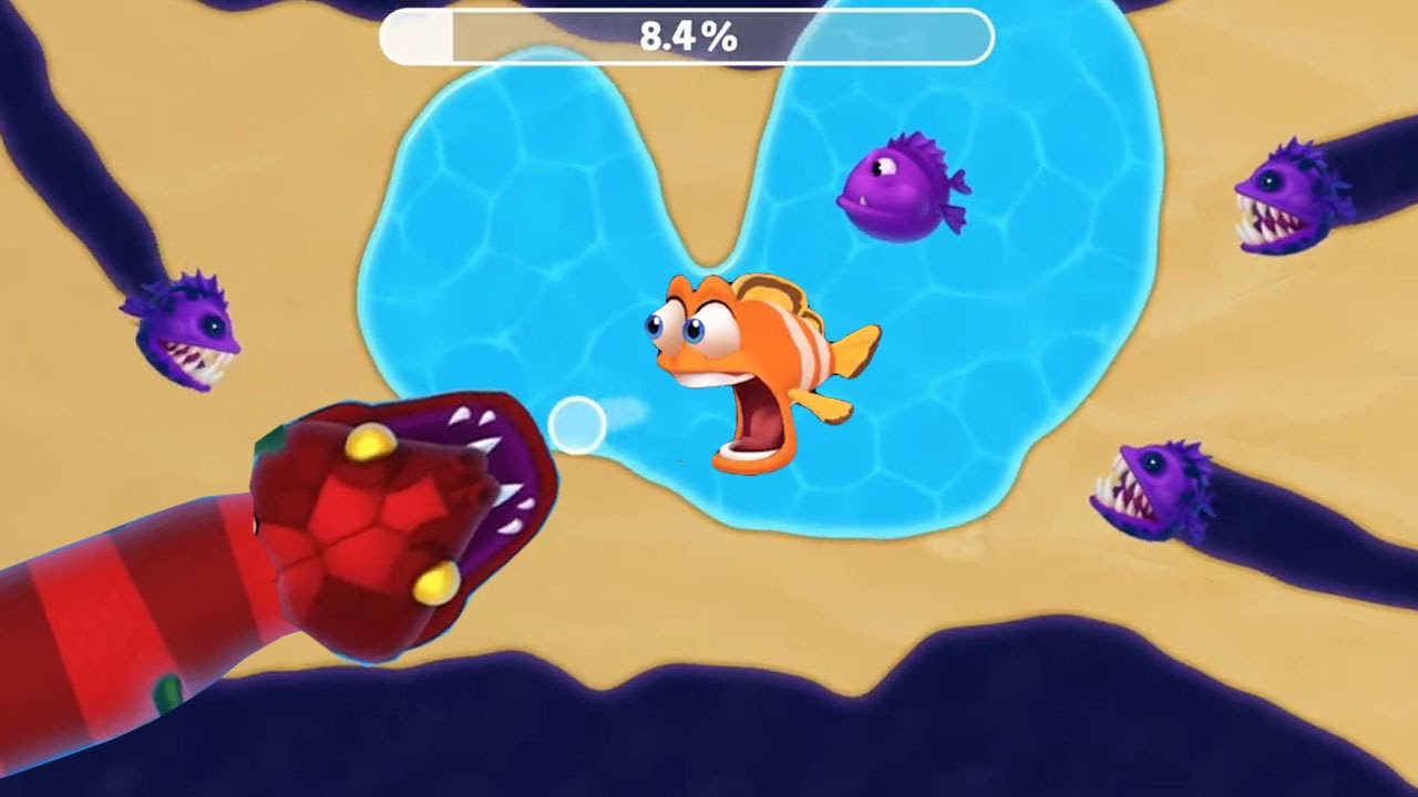 Mini game fishdom ads, help the little fish Part 24 Giant snake - YouTube