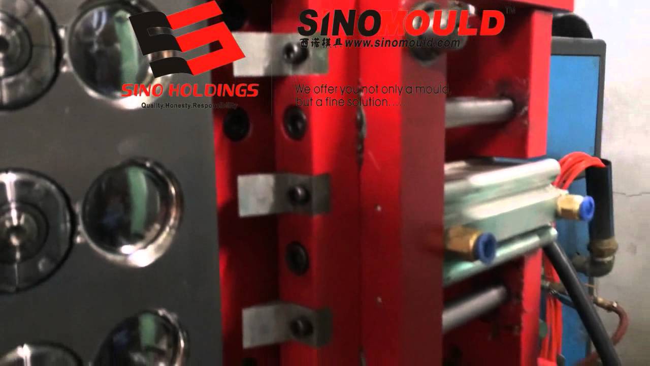 cap in-mold automatic lid closing system - YouTube