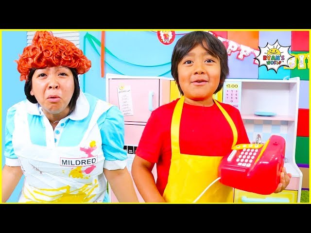 Ryan cook with kitchen and clean pretend play fun!!! - Videos For Kids