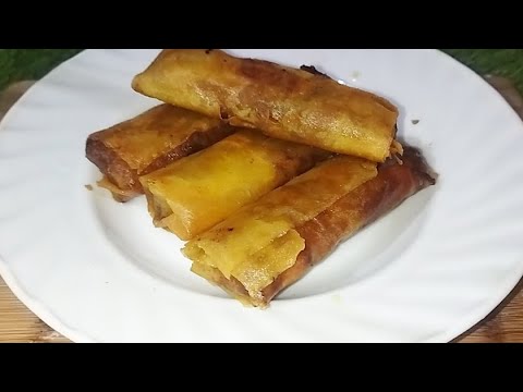 Chicken Spring Roll Recipe||how to make||crispy chicken spring roll ...