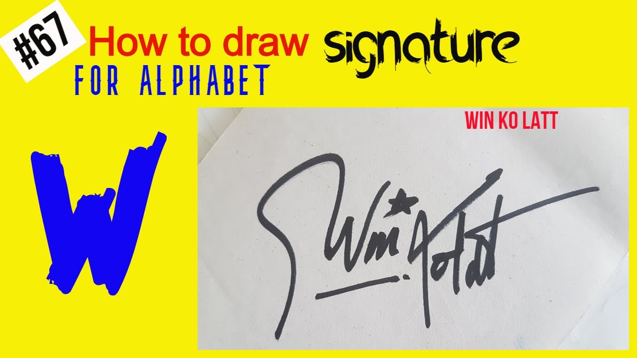 W signature | How to draw my own Signature for Alphabet W | Alphabet W ...