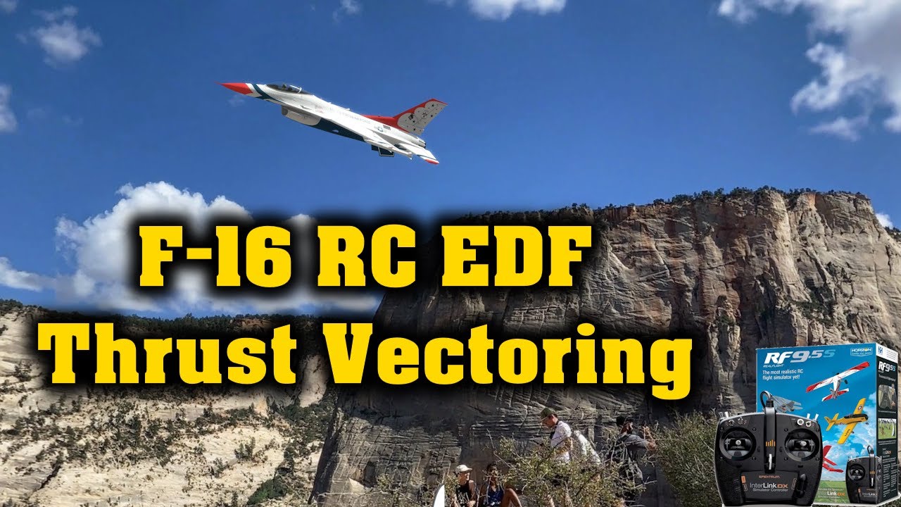 Crazy place to fly! RC f-16 EDF Thrust Vectoring version in RealFlight ...