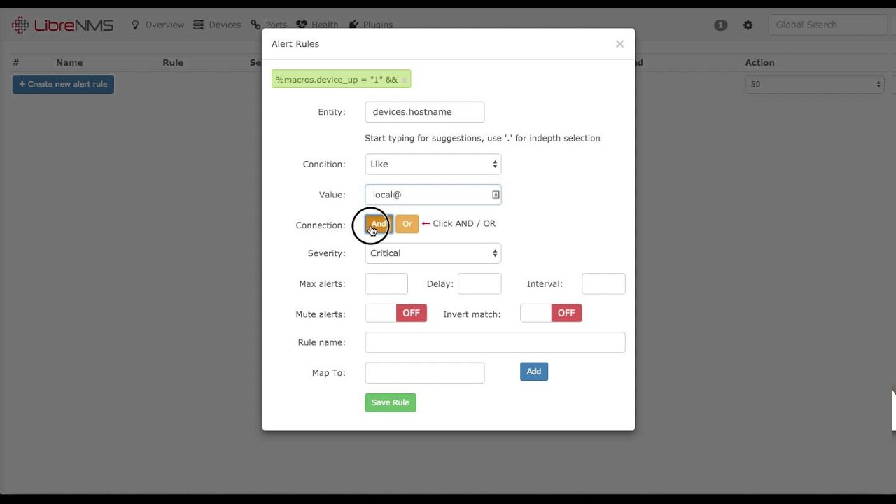 [LibreNMS] Add an alert rule using wildcards - YouTube
