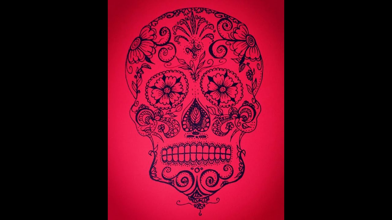 Como hacer Mandala calavera - YouTube