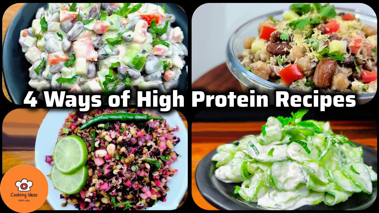 4 High-Protein Salads you'll crave Every Day┃Gym Lover's Delight┃Flavor ...