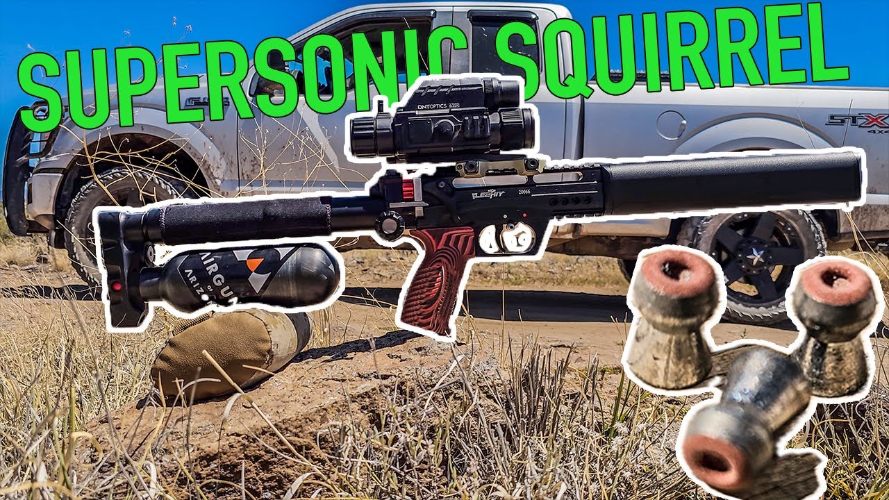 Supersonic Exploding Squirrel Smackin! - Edgun ReprX 25. CAL - YouTube