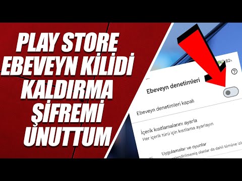 GOOGLE PLAY STORE EBEVEYN KİLİDİ KALDIRMA (EBEVEYN KİLİDİ ŞİFREMİ UNUTTUM)