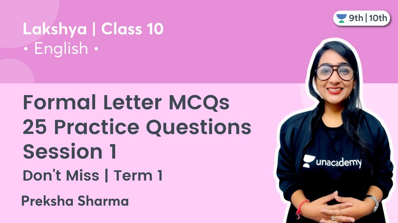 Class 10: Formal Letter MCQs | 25 Practice Questions | Don't Miss ...