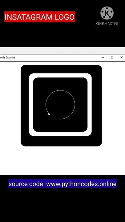 instagram logo in python how to create instagram logo in turtle in python shorts python #shorts ...