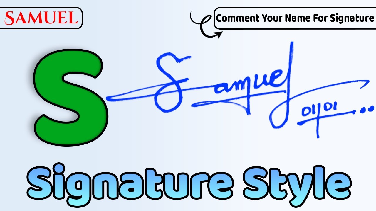 ️ Samuel Name Signature Style Request Done - YouTube
