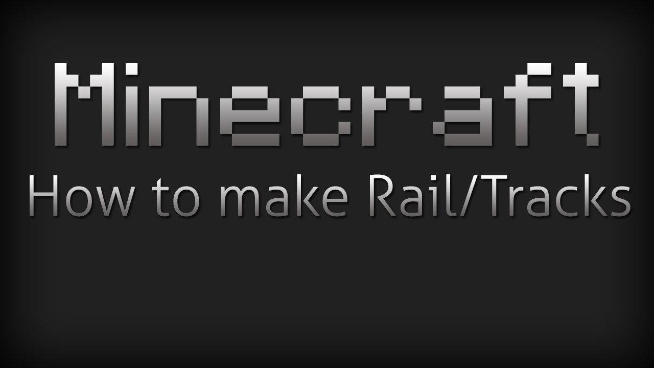 Minecraft Tutorials - How to make Rail/Tracks - YouTube