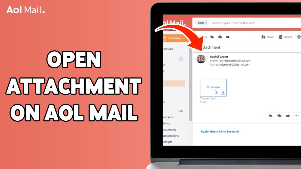 How To Open Attachment On AOL Mail 2024 | Access & View Files In AOL ...