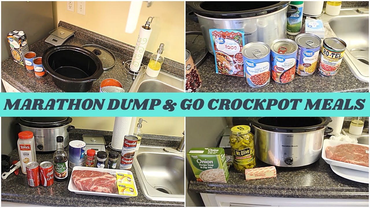 DUMP & GO CROCK POT MEALS MARATHON | QUICK & EASY SLOW COOKER RECIPES ...