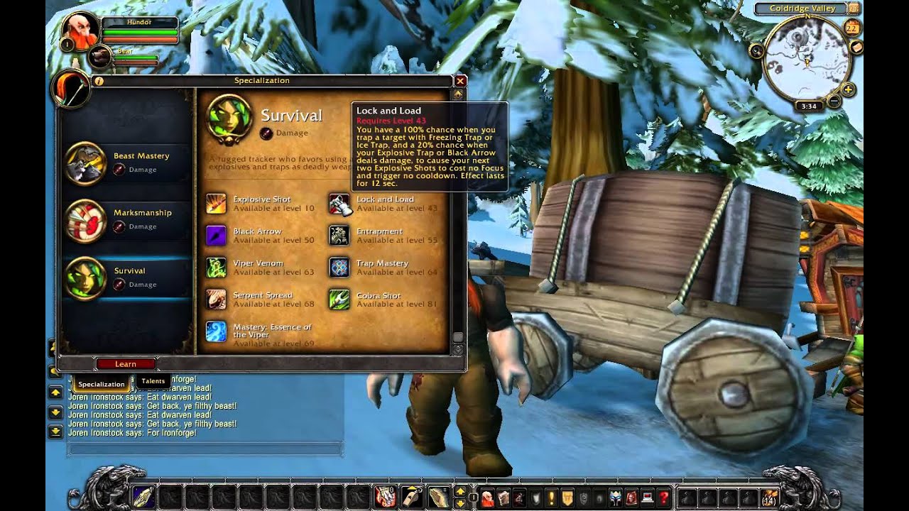 WoW Warcraft - Mists of Pandaria Beta - Hunter Class Talent Tree & Spec ...