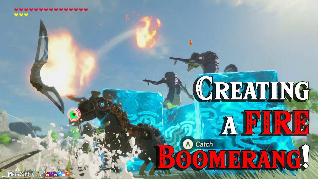 Creating a FIRE Boomerang using Fire Arrows in Zelda Breath of the Wild ...
