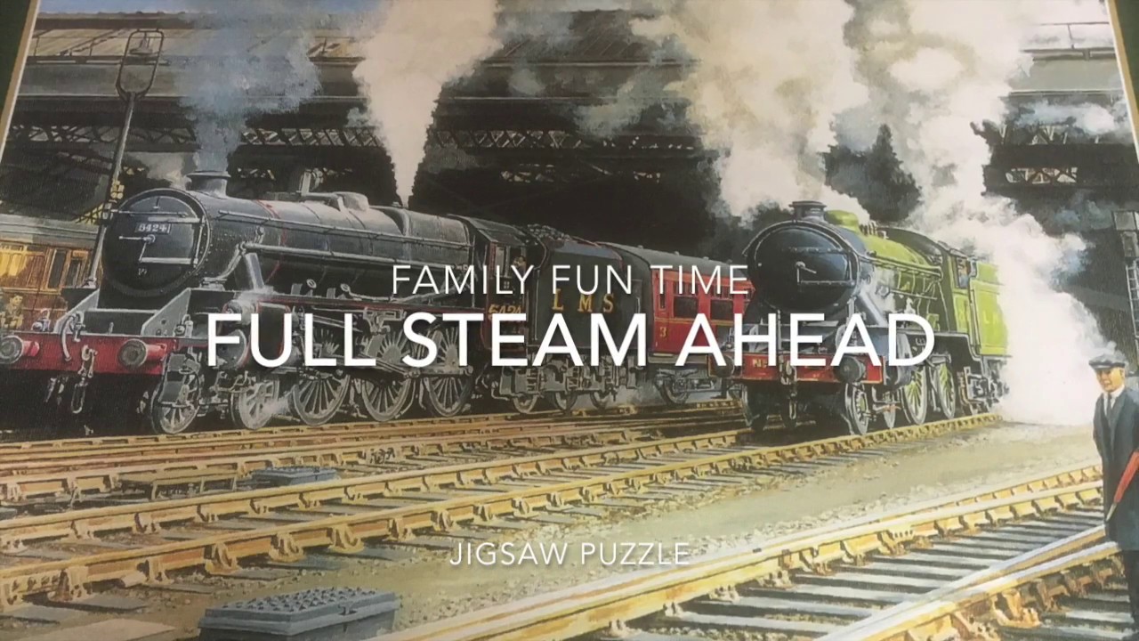 Jigsaw Puzzle - Full steam ahead - Timelapse of a Train Jig put ...