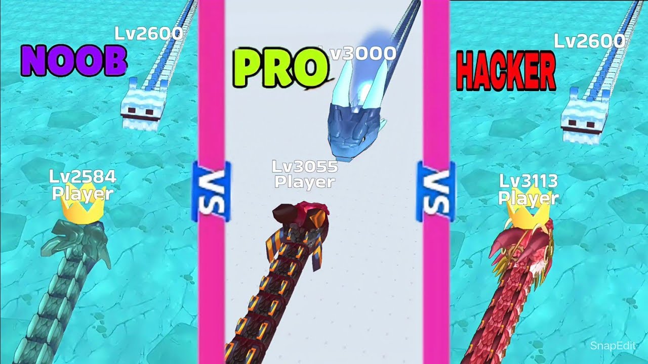 Who's the Snake Clash Master? Noob, Pro, or Hacker? #27 - YouTube