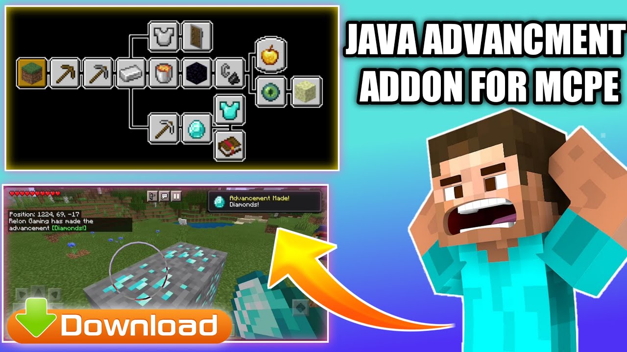 How To Download Advancment Addon For MCPE.Minecraft Achivement Like ...