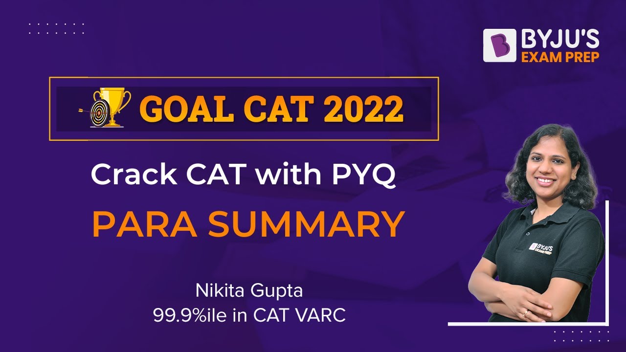 Para Summary Cat Previous Year Question Paper Cat Varc Para Summary