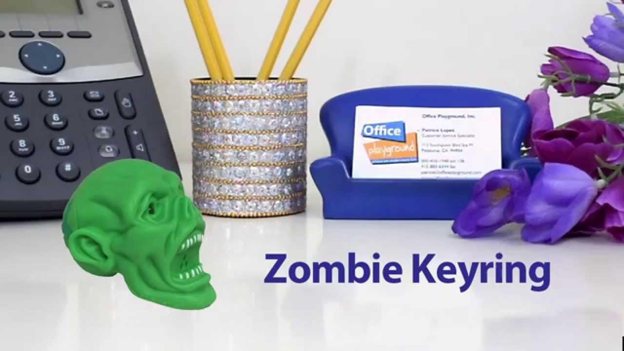 Light Up Zombie Keychain with Sound - YouTube