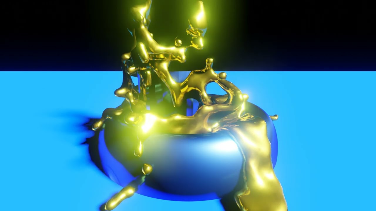 Liquid Gold Splash - Blender Simulation 6 - YouTube