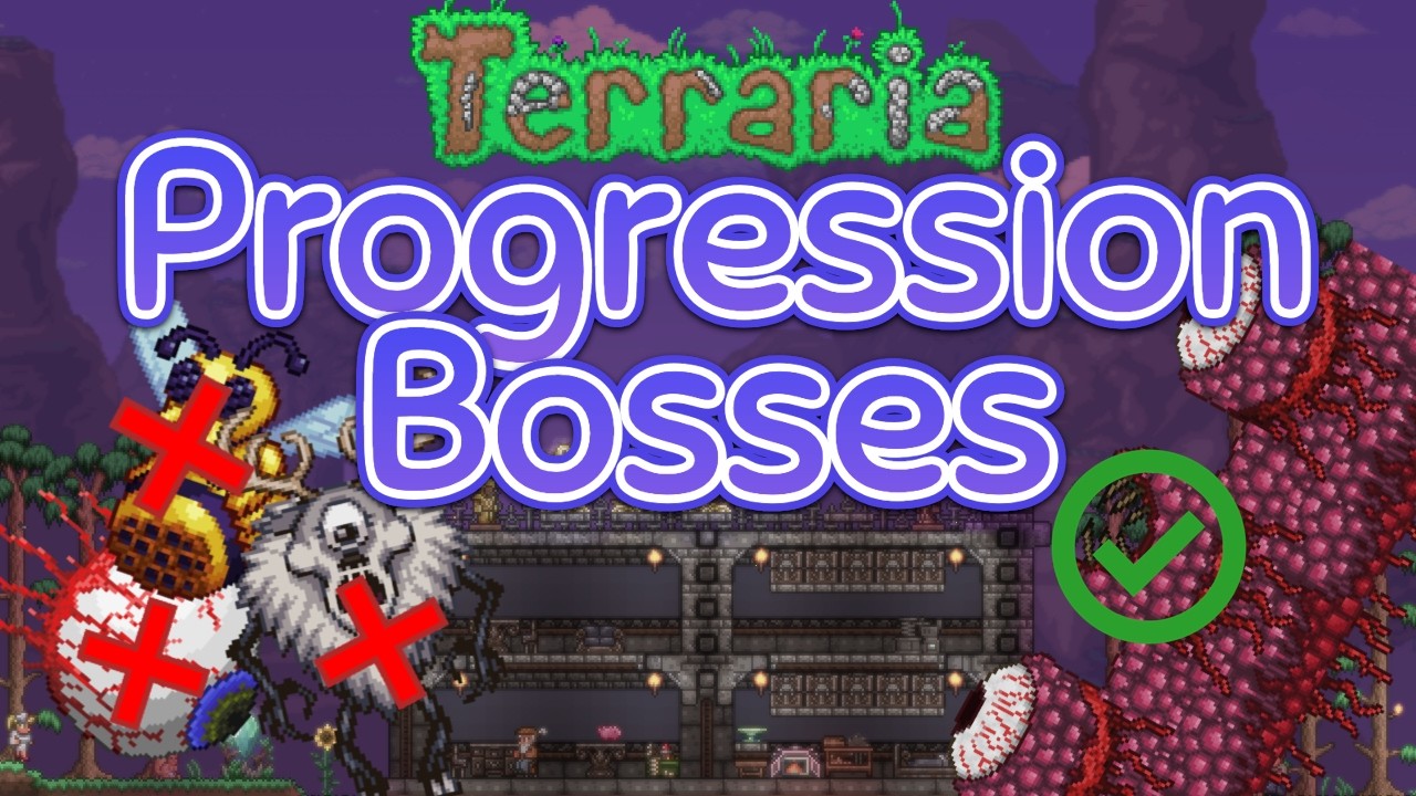 Terraria but with progression bosses only - Part 1/2: First boss Wall ...